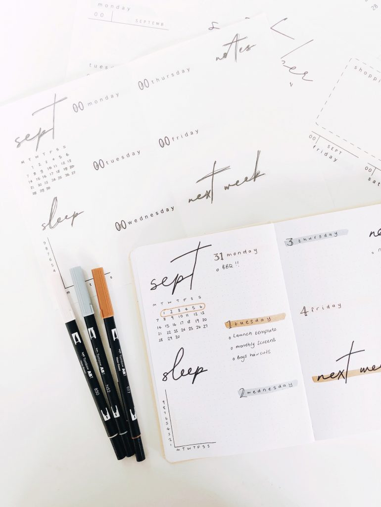 september bujo template - download only | LifeStyled Planner