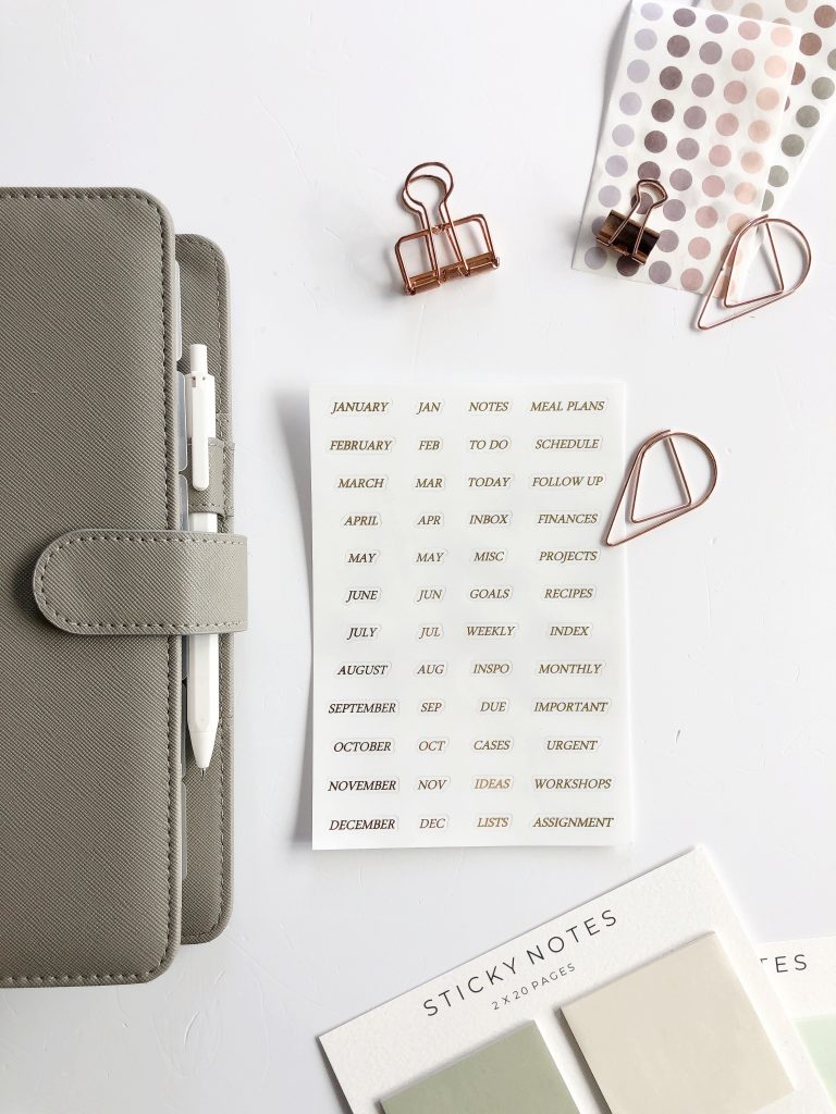 multi use agenda divider labels | LifeStyled Planner